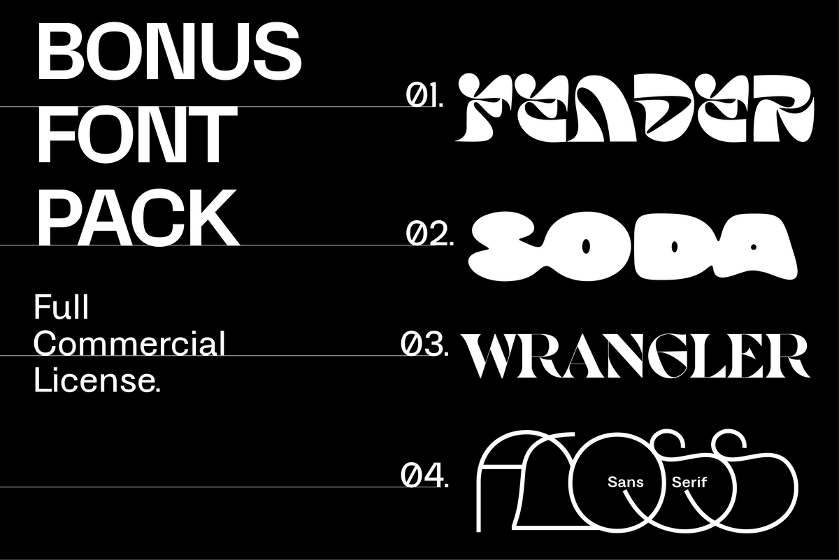 BONUS FONT PACK - Tropical Type