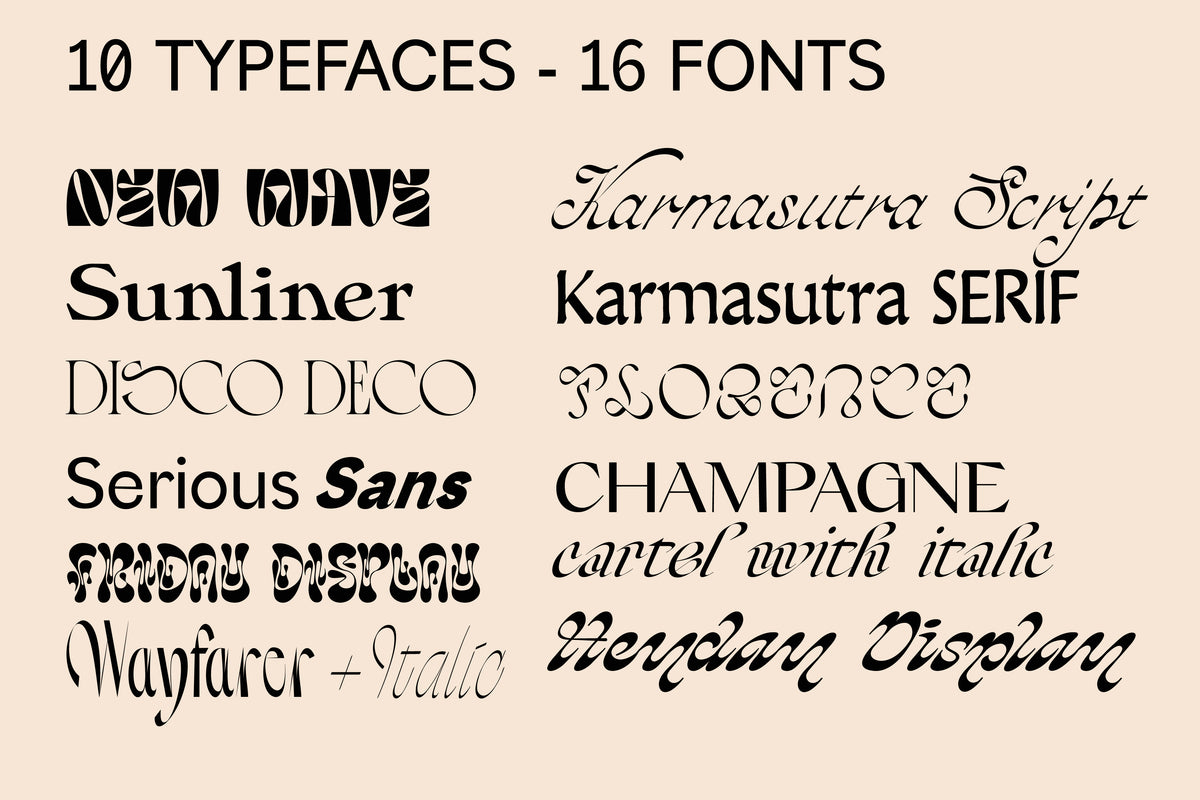 Eclectic Font Collection - Tropical Type