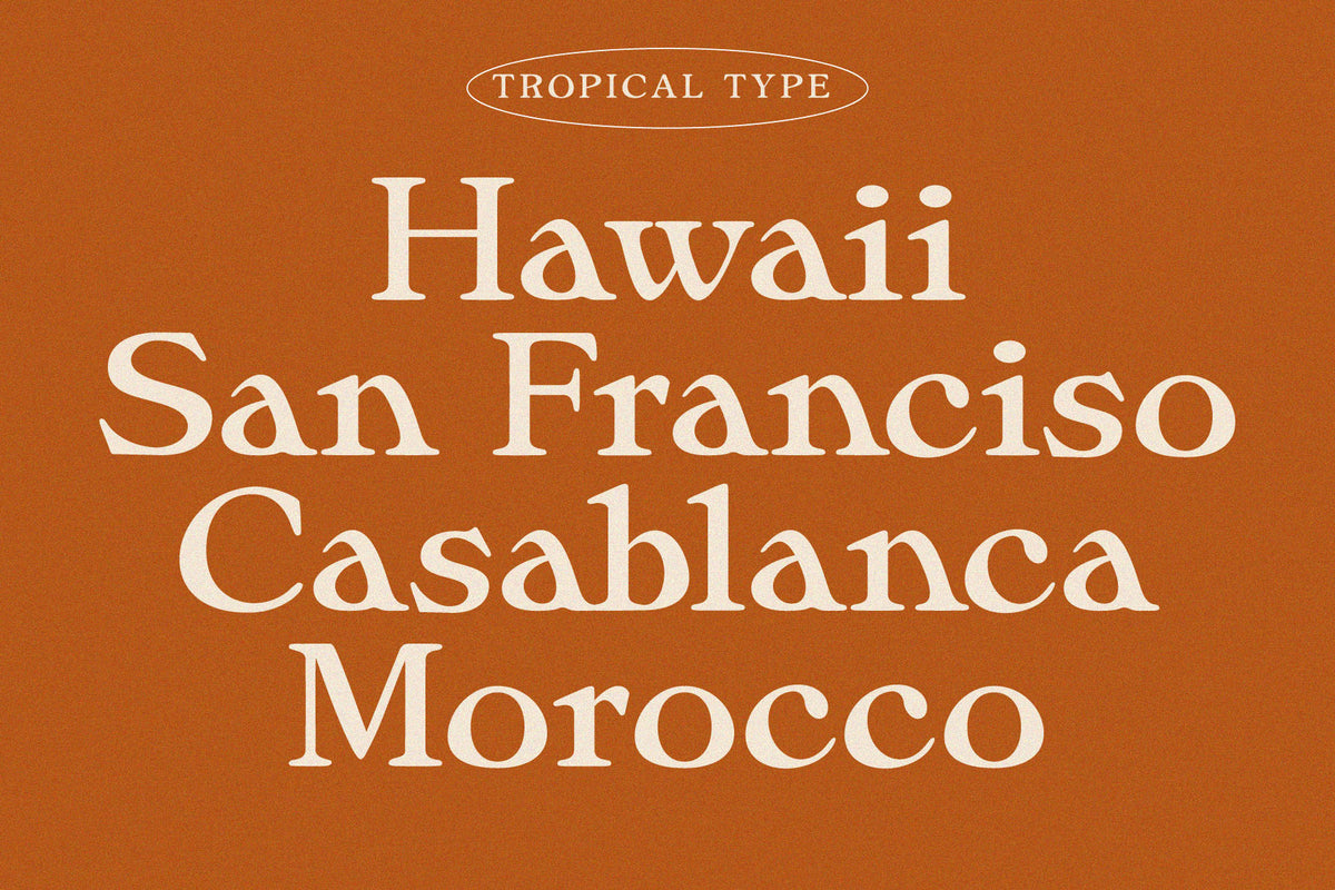 Eclectic Font Collection - Tropical Type