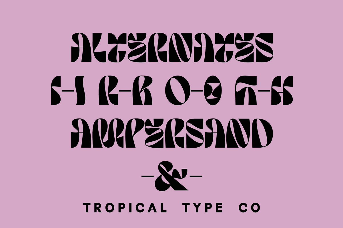 Eclectic Font Collection - Tropical Type