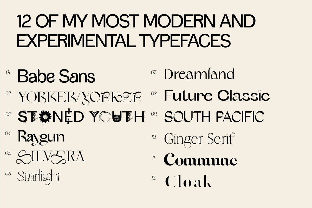Future Font Collection - Tropical Type